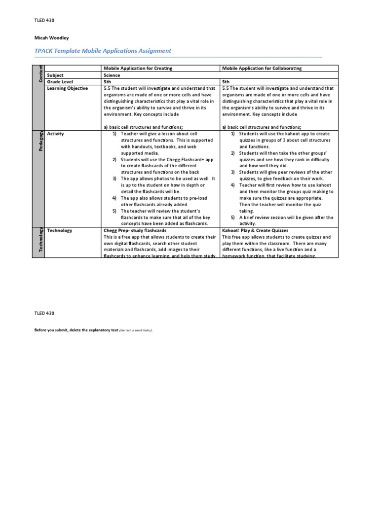 Tpack App Review Template-Mobile Applications | PDF | Application ...