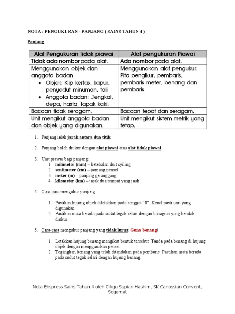 Nota Panjang | PDF