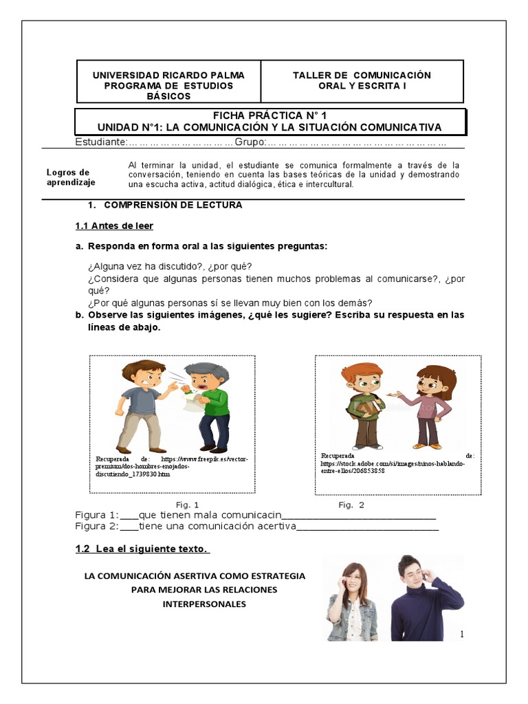 Taller de Comunicación Oral y Escrita | PDF | Conversacion | Comunicación
