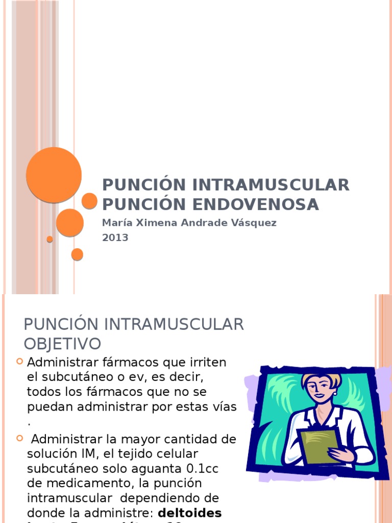 Guía de Punciones Intramusculares y Endovenosas | PDF | Cuidado de la ...