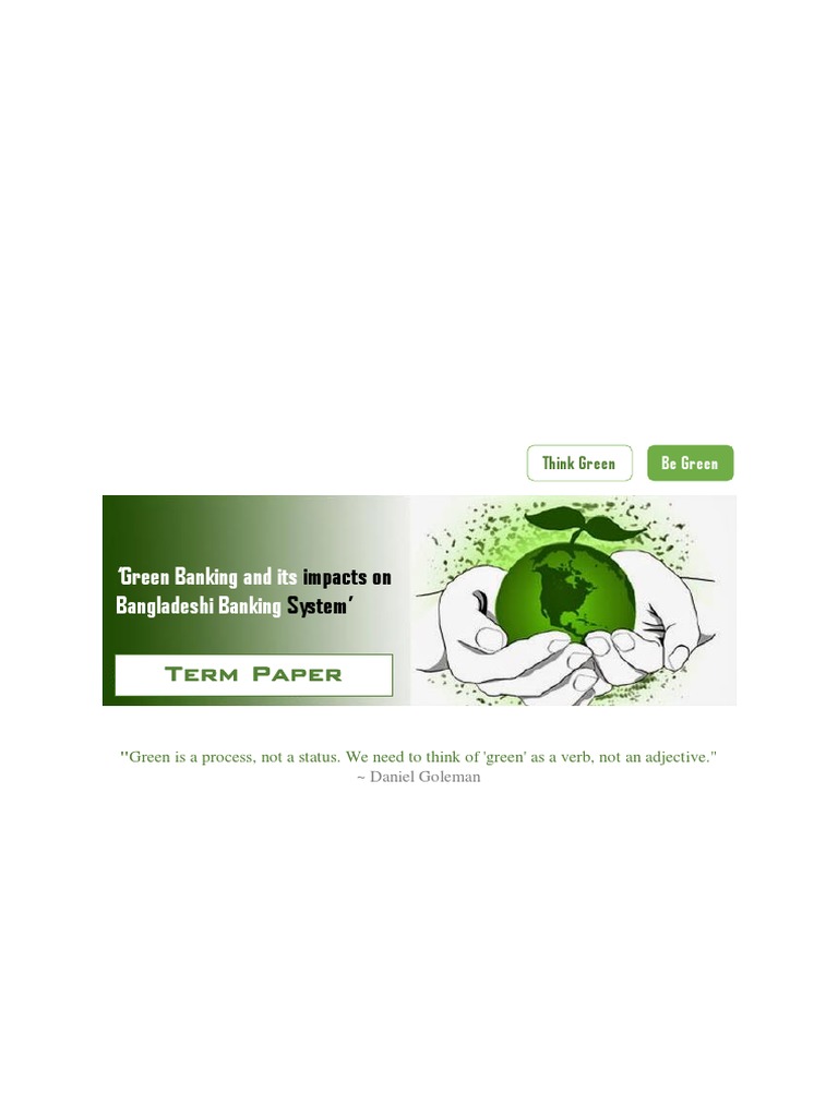 Green Banking and Its Impacts PDF | PDF | Corporate Social ...