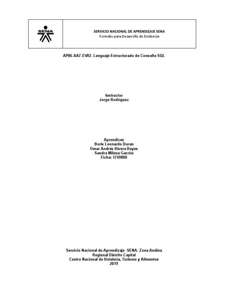 Lenguaje Estructurado de Consultas SQL | PDF | SQL | Bases de datos