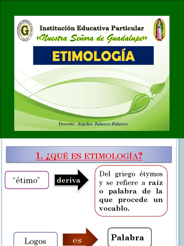 Definición de Etimología | PDF
