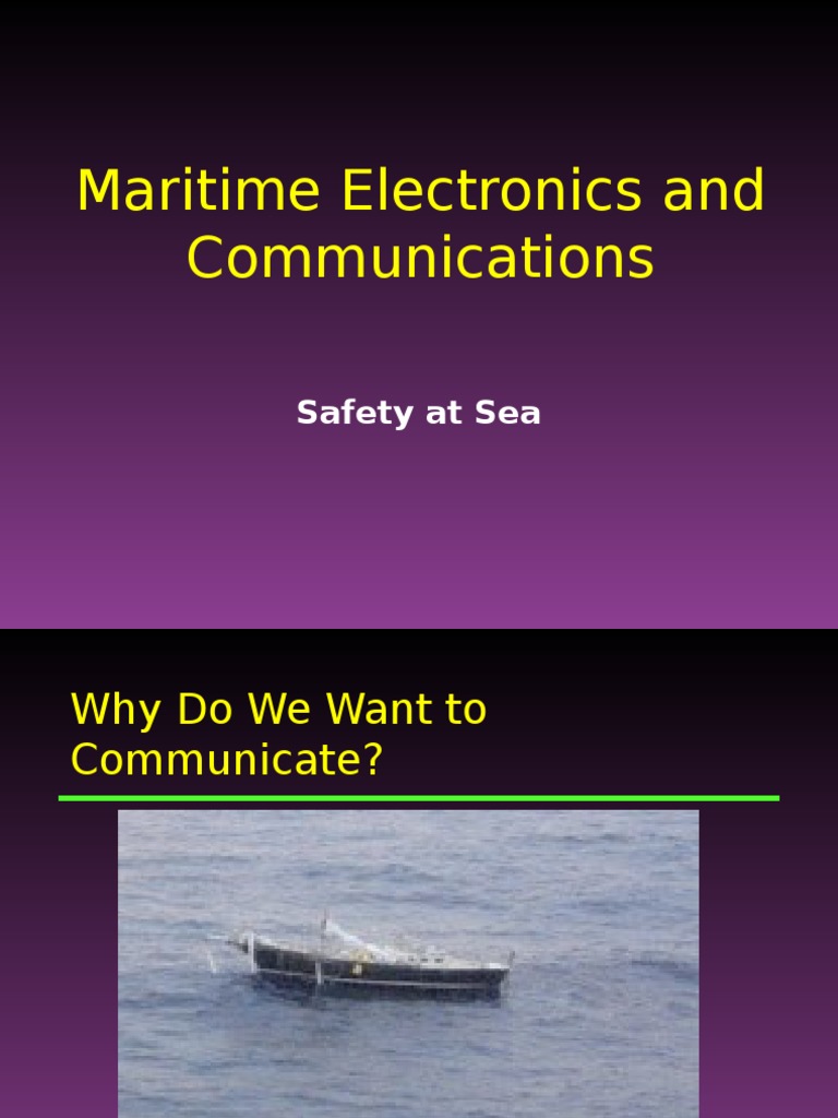 Maritime Electronics and Communications: Safety at Sea | PDF | Water ...