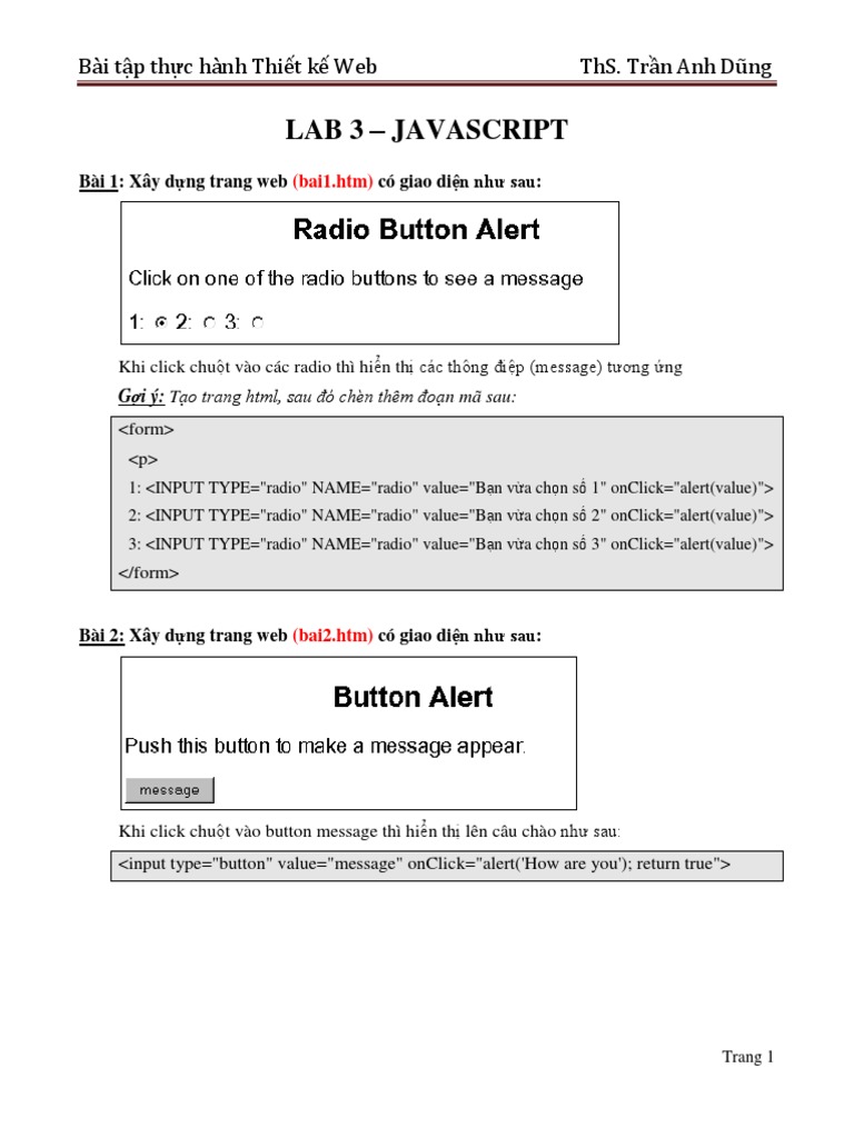 Lab 3 - JavaScript PDF | PDF