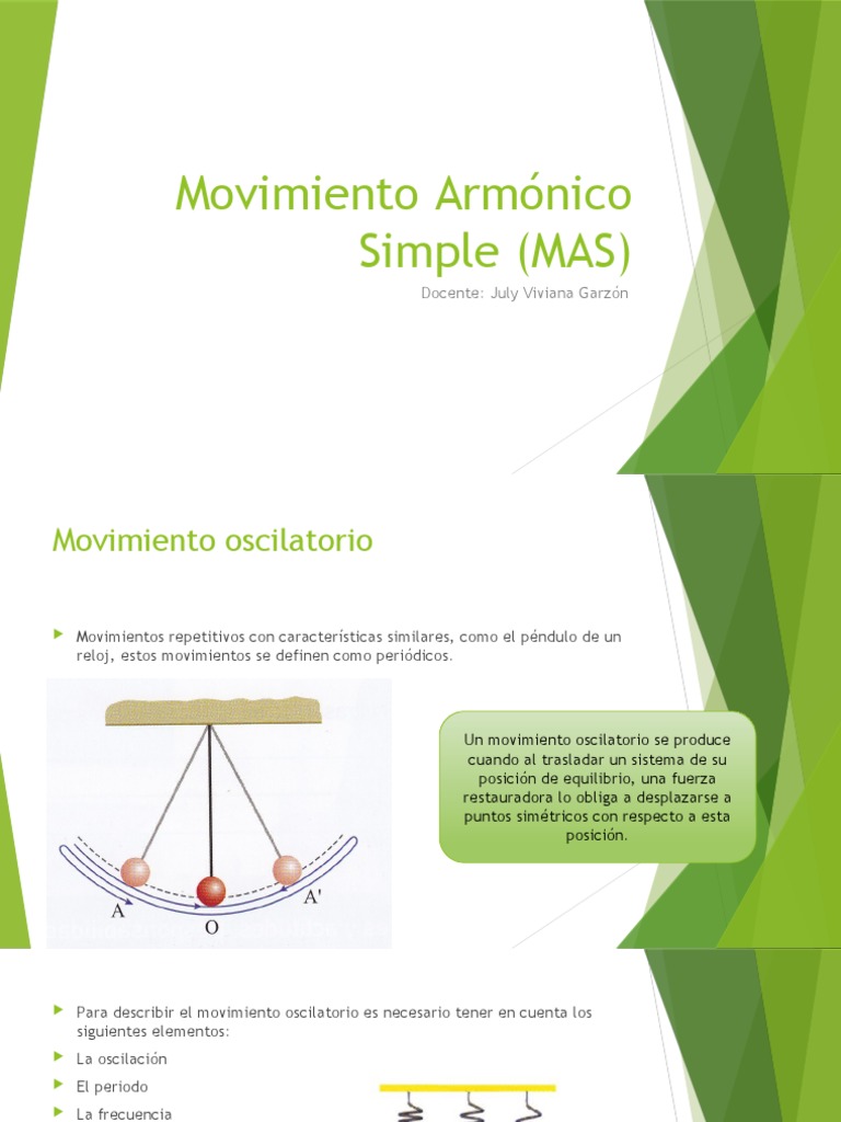 Movimiento Armónico Simple (MAS) | PDF | Oscilación | Física