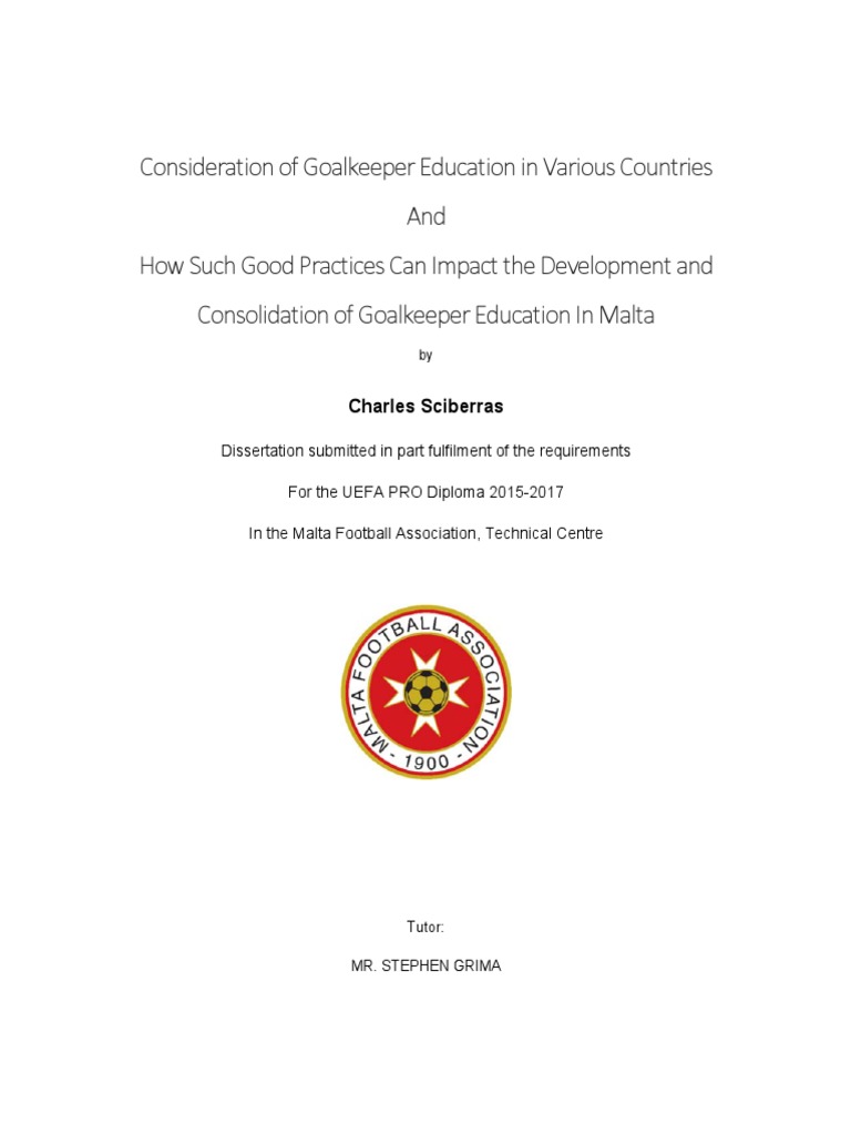 Enhancing Goalkeeper Coaching in Malta | PDF | Learning | Cognition