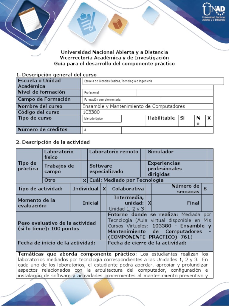 Guía para El Desarrollo Del Componente Práctico Virtual | PDF | Programa de computadora ...