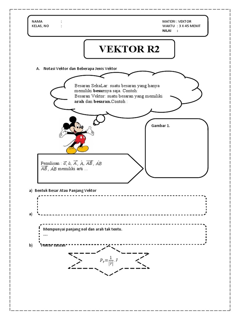 Notasi Vektor Dan Beberapa Jenis Vektor | PDF