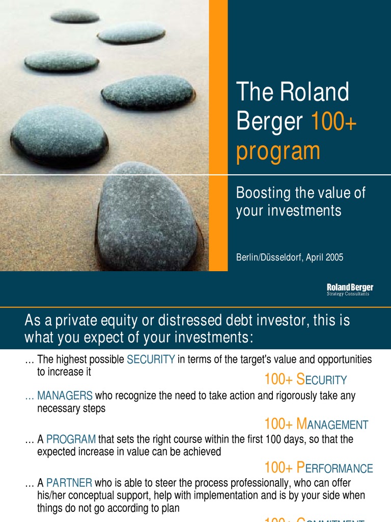 RB The Roland Berger 100 Program 20050401 | PDF | Market Liquidity ...