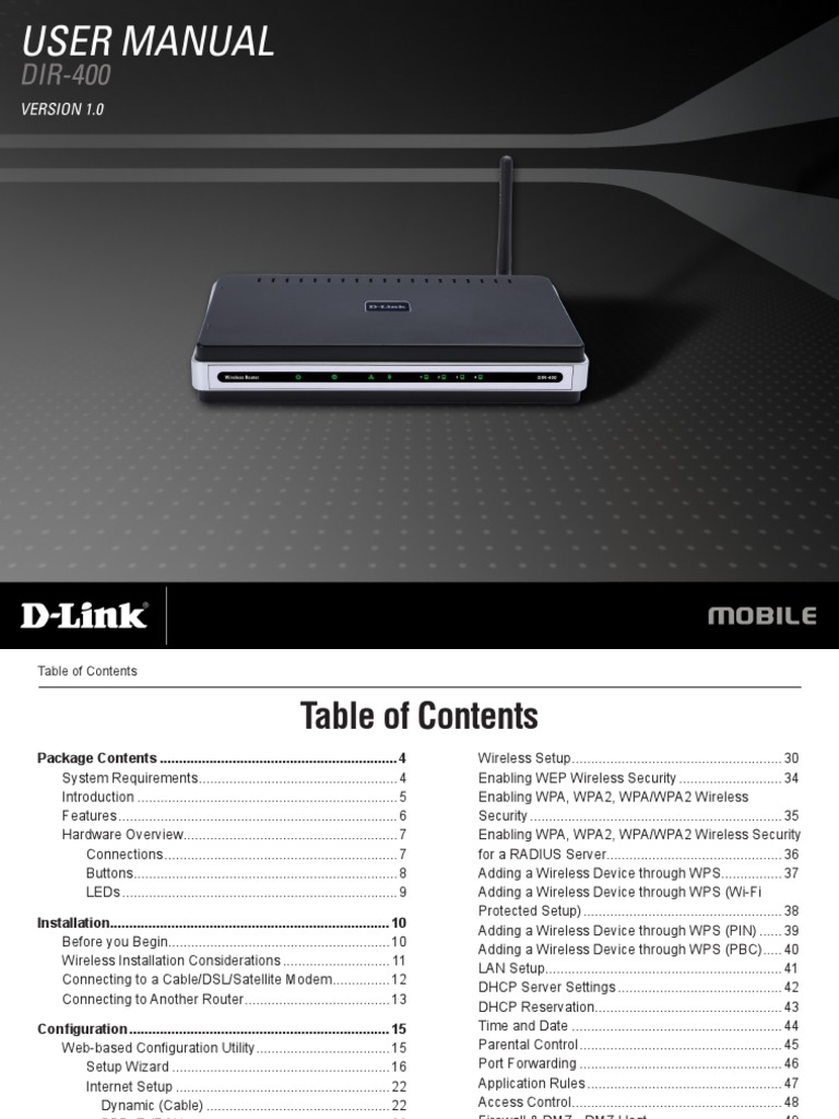 MANUAL DIR-400 A1 v1.00 | PDF