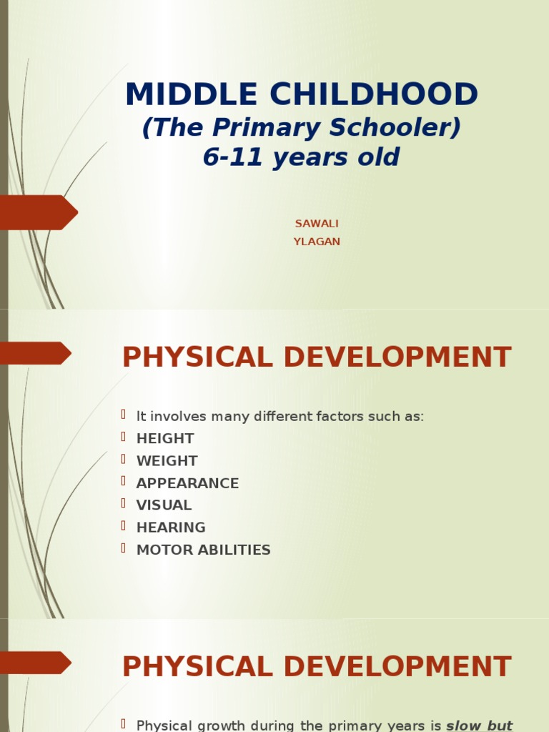 Middle Childhood Physical Dev't | PDF | Obesity | Sleep