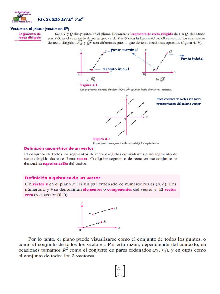 Vectores en R2 PDF | PDF | Vector Euclidiano | Sistema de coordenadas ...