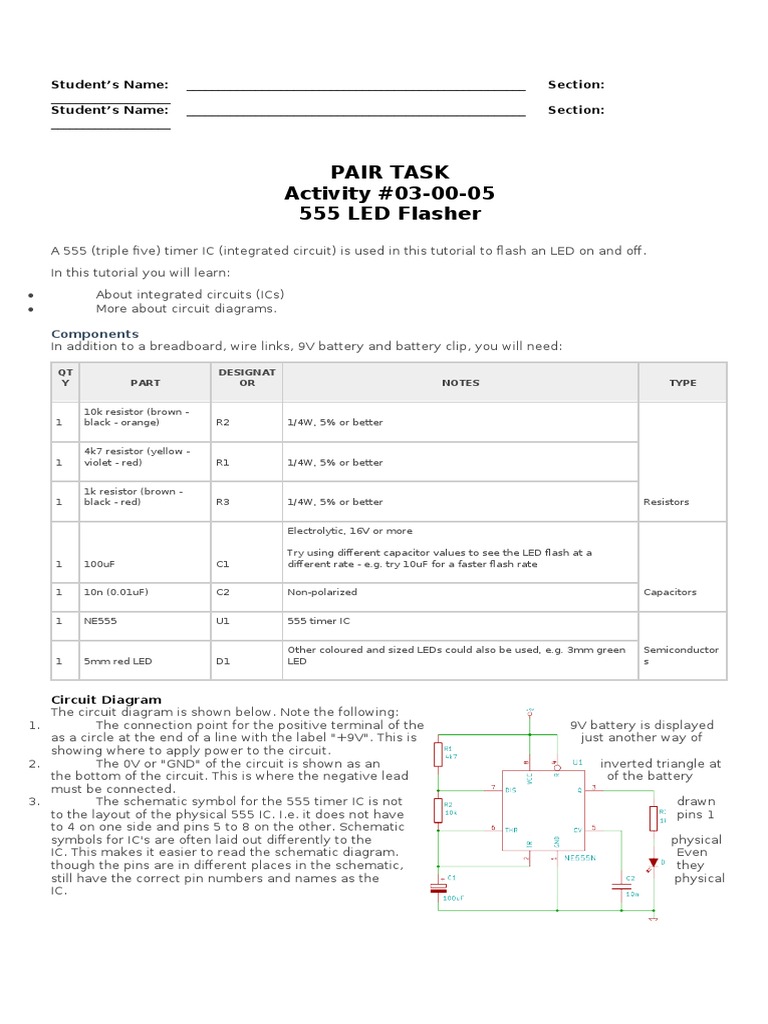 03-00-06.555 LED Flasher | PDF | Electronic Circuits | Computer Engineering