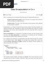 Encapsulation Part 1 | PDF | Class (Computer Programming) | C++