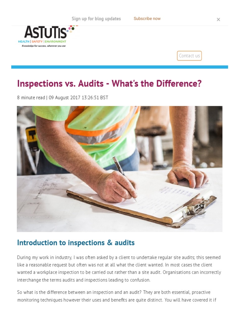 Inspections vs. Audits | PDF | Audit | Occupational Safety And Health