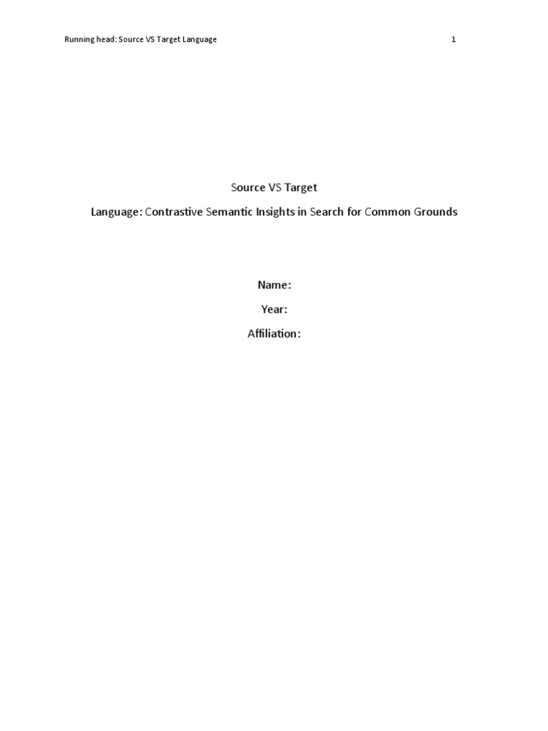Source VS Target Language: Contrastive Semantic Insights in Search For ...