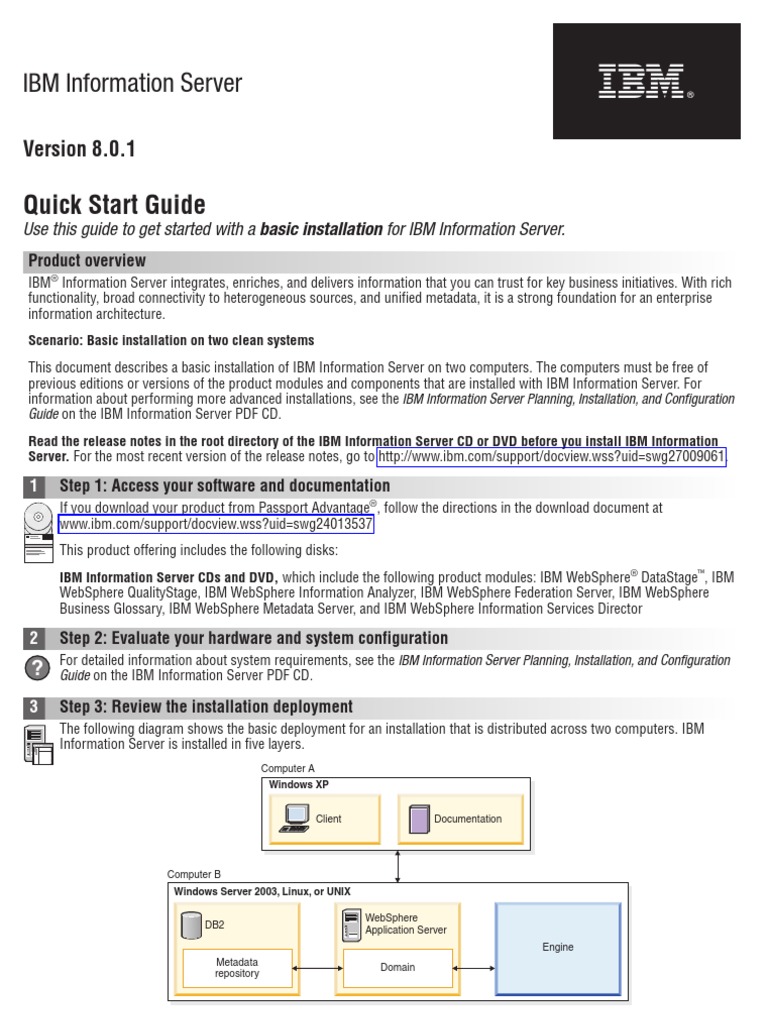 Quick Start Guide: IBM Information Server | PDF | Databases | Operating ...