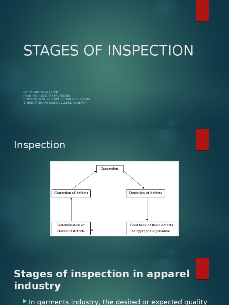 Stages of Inspection in The Apparel Industry | PDF | Knitting | Yarn