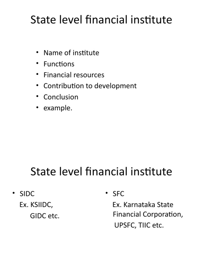 State Financial Institute | PDF | Loans | Banks