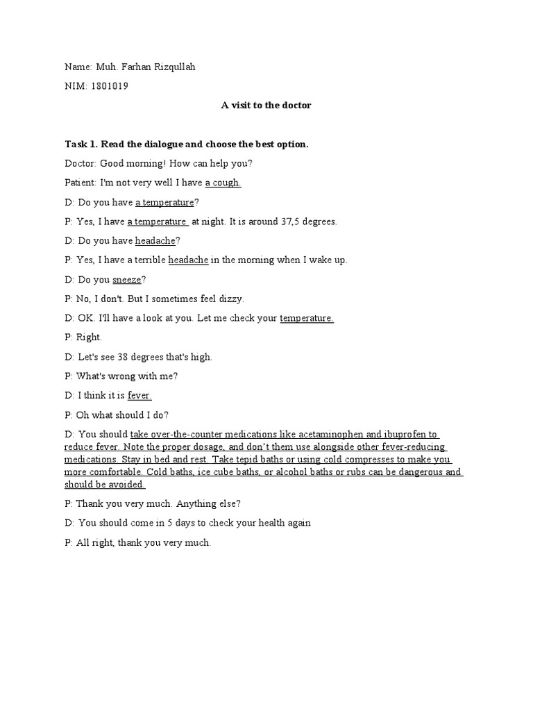 A Visit To The Doctor | PDF