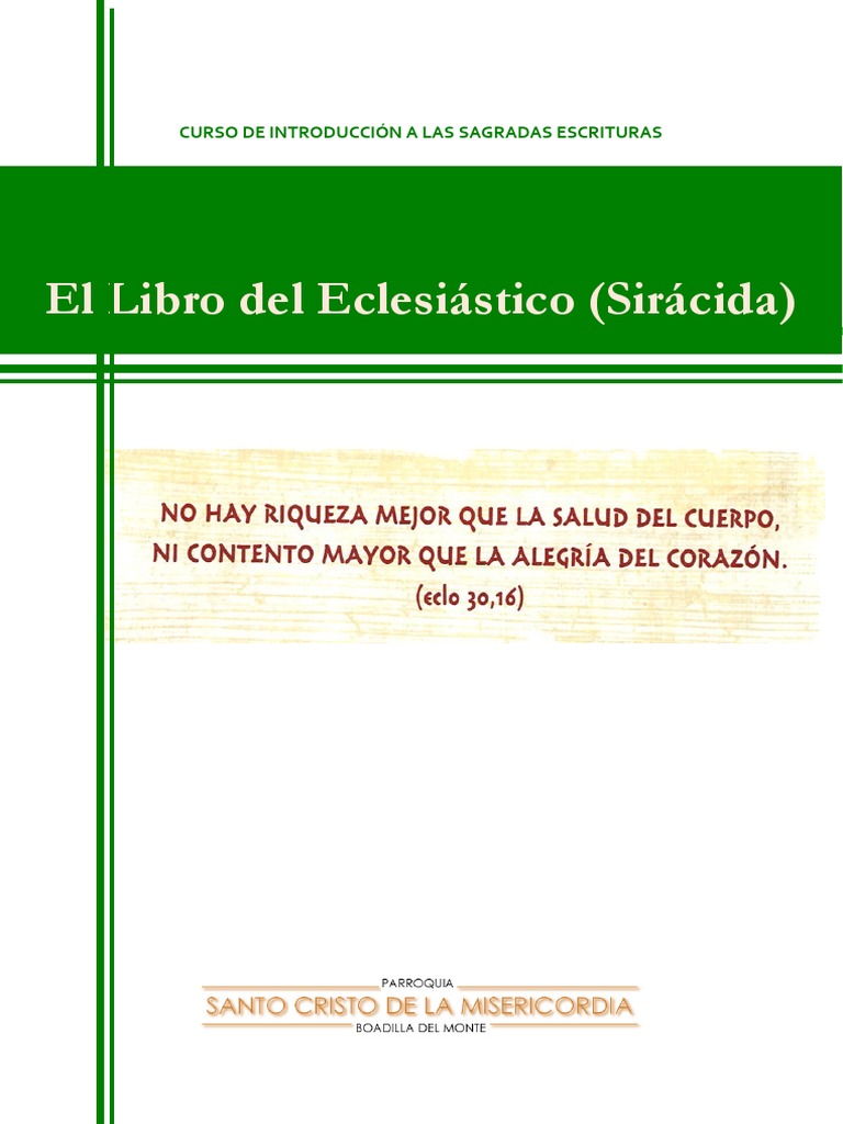 Eclesiastico | PDF | Canon bíblico | Biblia