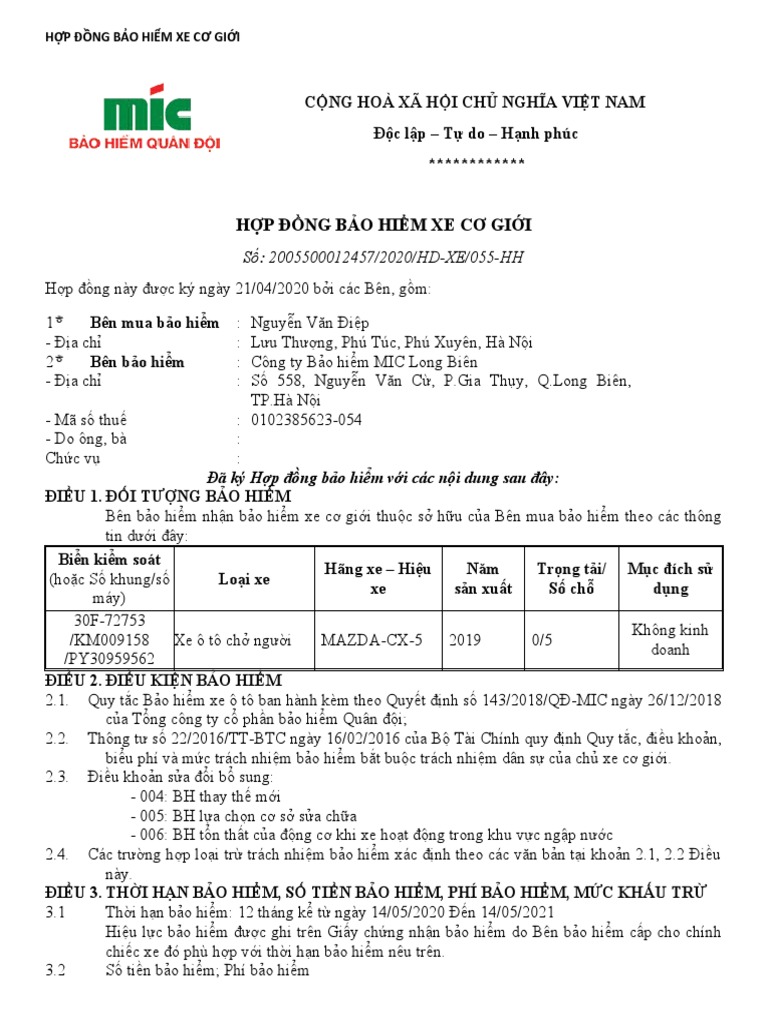 Hop Dong | PDF
