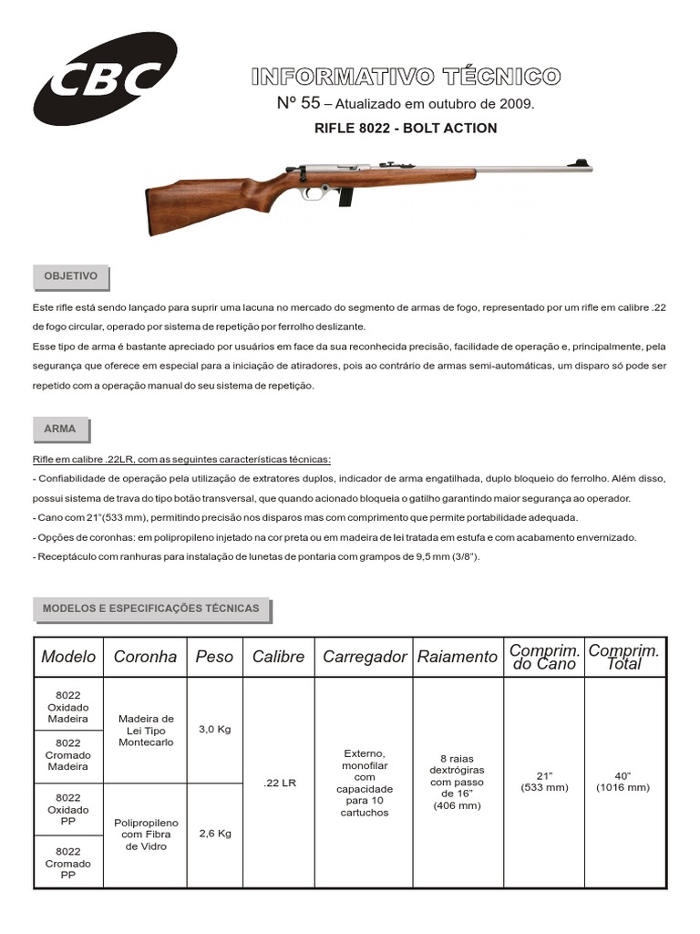 CBC - It 55 Rifle 8022 PDF | PDF | Armas de fogo | Rifle