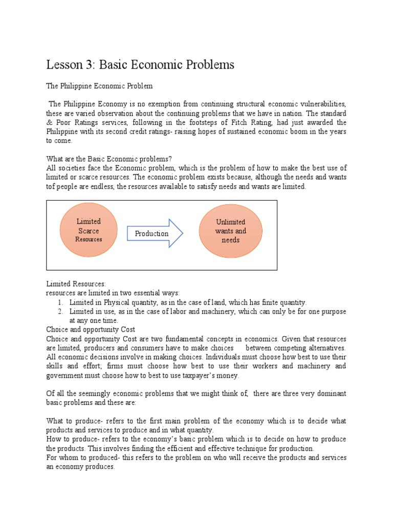 Basic Economic Problems | PDF | Poverty | Poverty & Homelessness