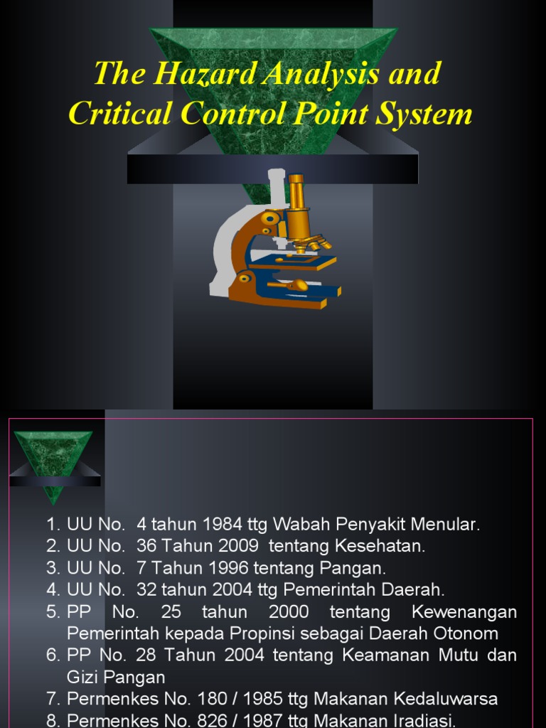 Hazard Analysis Critical Control Point Haccp | PDF