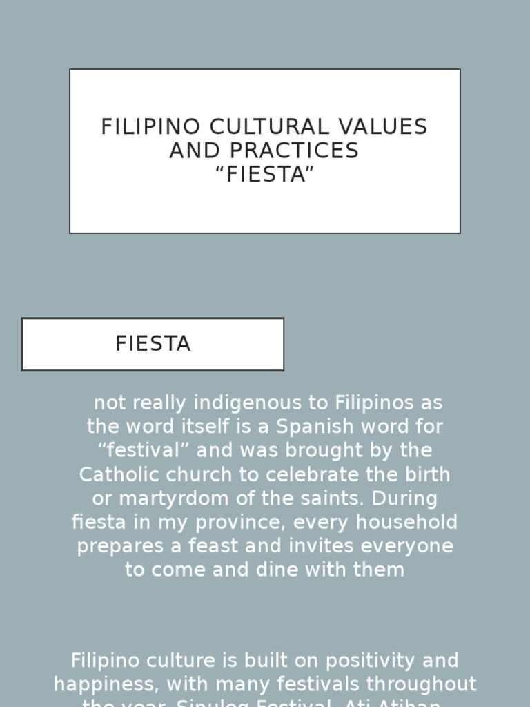 Filipino Cultural Values and Practices | PDF | Religion & Spirituality