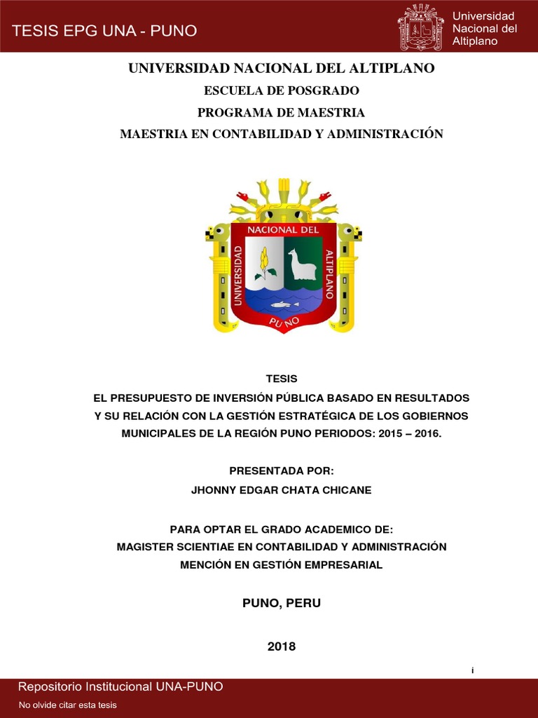 Ok ... Jhonny - Edgar - Chata - Chicane PDF | PDF | Presupuesto | Gobierno local