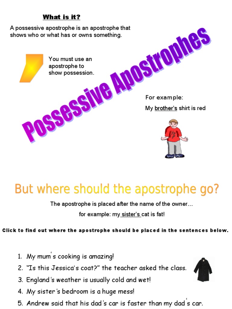 Possessive Apostrophes