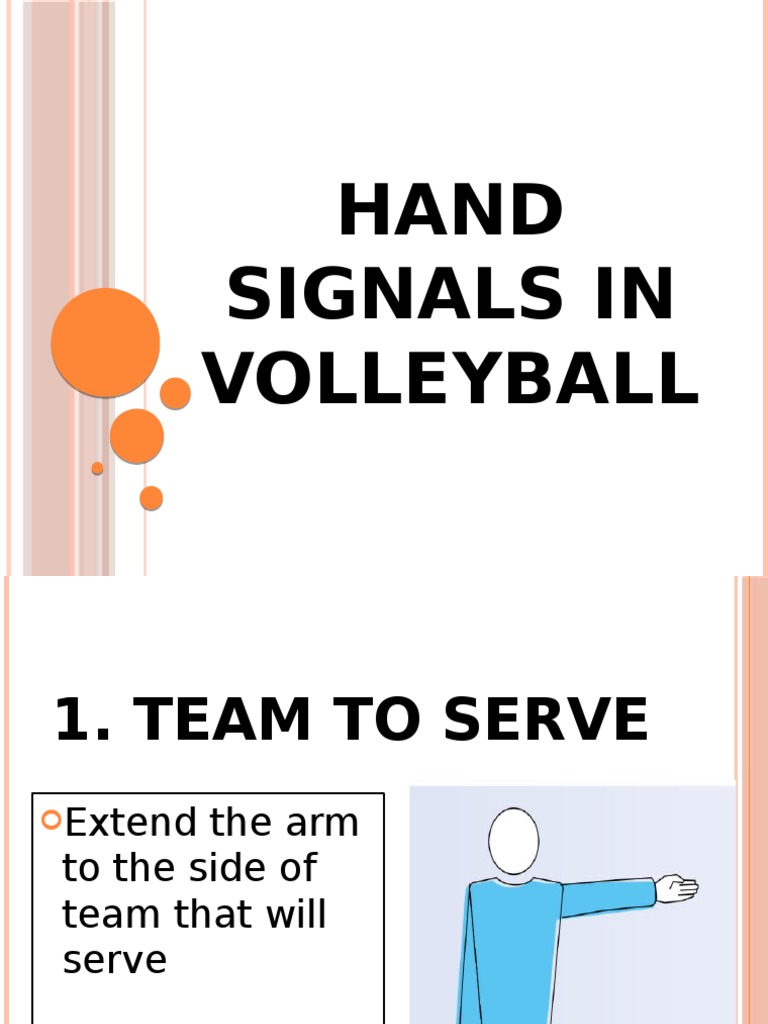 Hand Signals in Volleyball | PDF | Finger | Hand