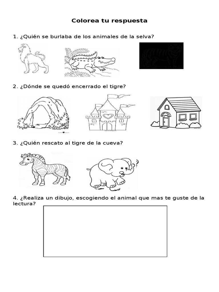 Actividades del cuento del tigre | PDF