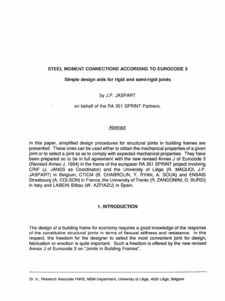 Steel Moment Connections According To Eurocode 3 PDF | PDF