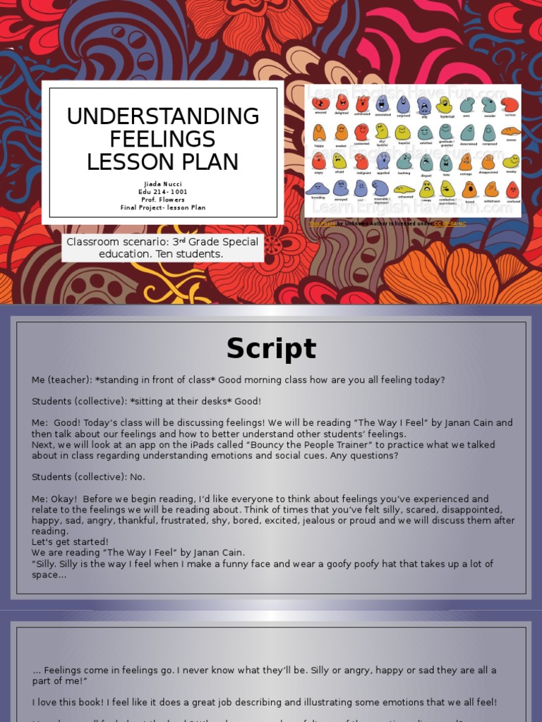 3rd Grade Lesson Plan on Emotions | PDF | Feeling | Emotions