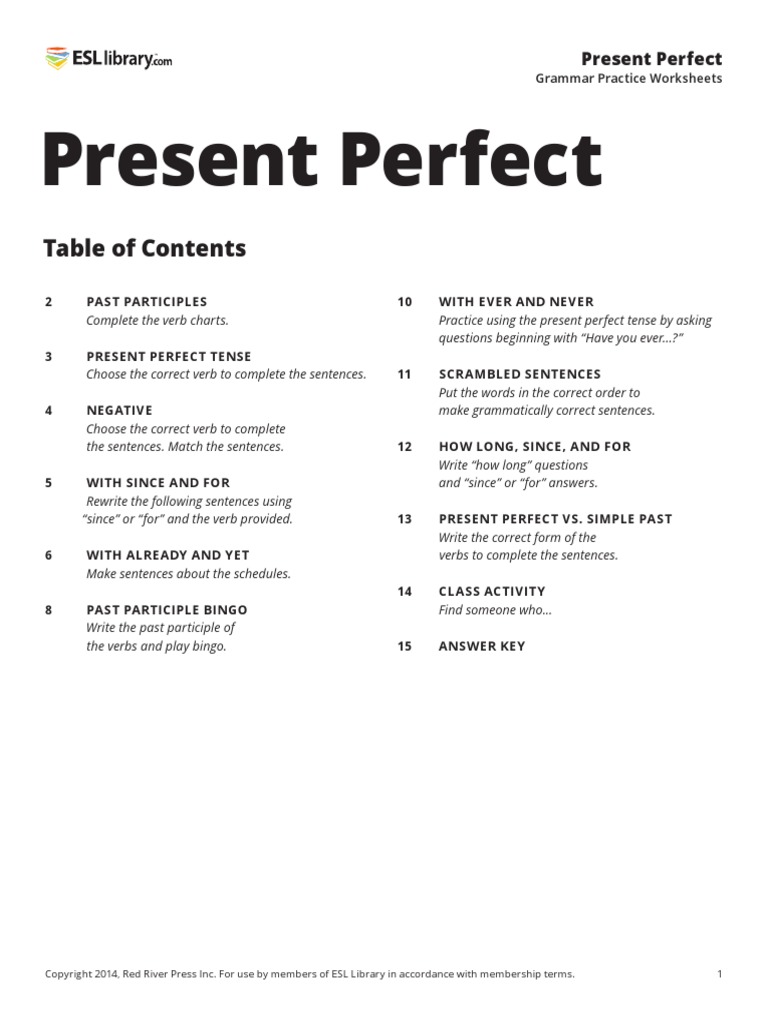 Present Perfect | PDF | Verb | Grammatical Tense