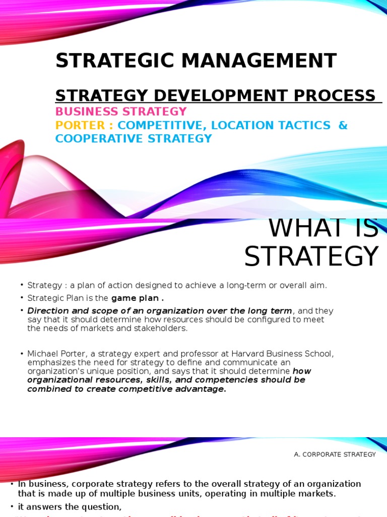 Strategic Management: Strategy Development Process | PDF | Strategic ...