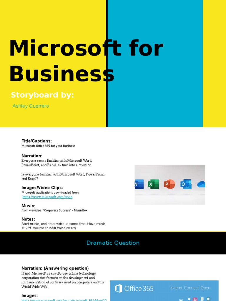 Storyboard Microsoft Template 1 | PDF | Office 365 | Microsoft Office