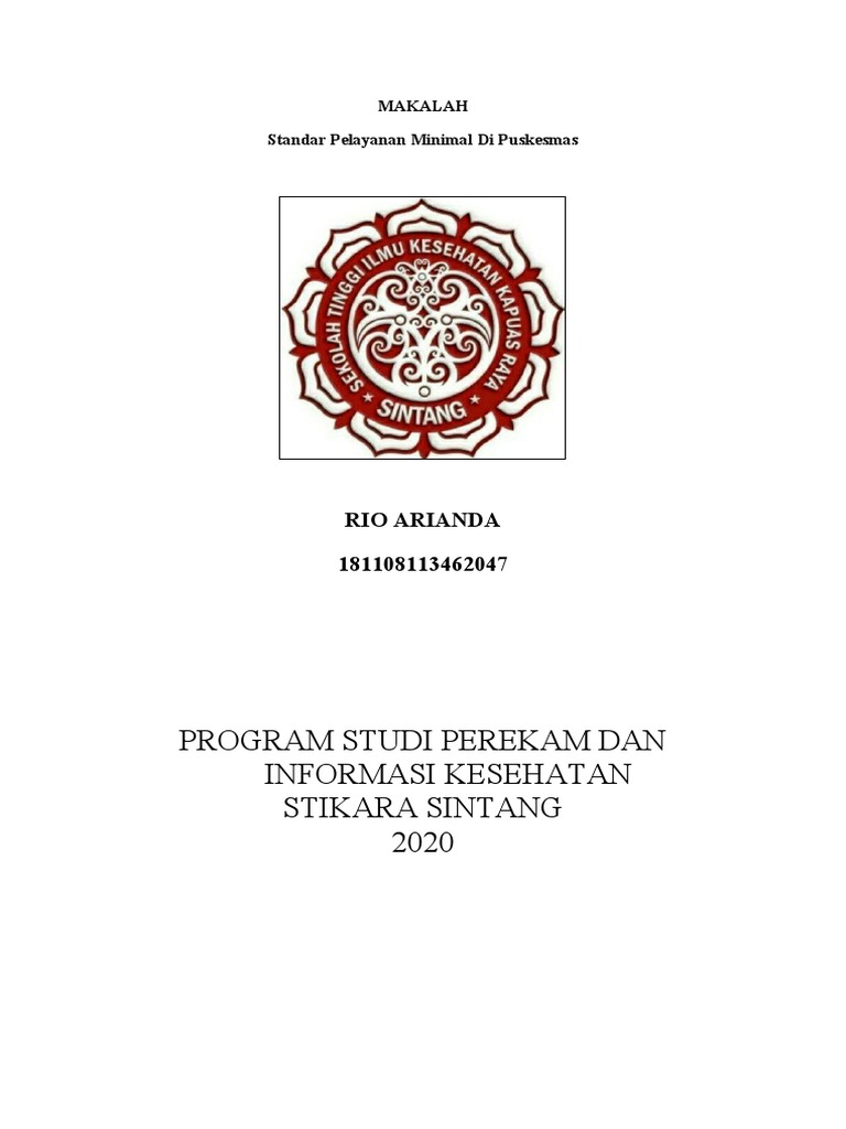Standar Pelayanan Puskesmas | PDF | Pengembangan Diri