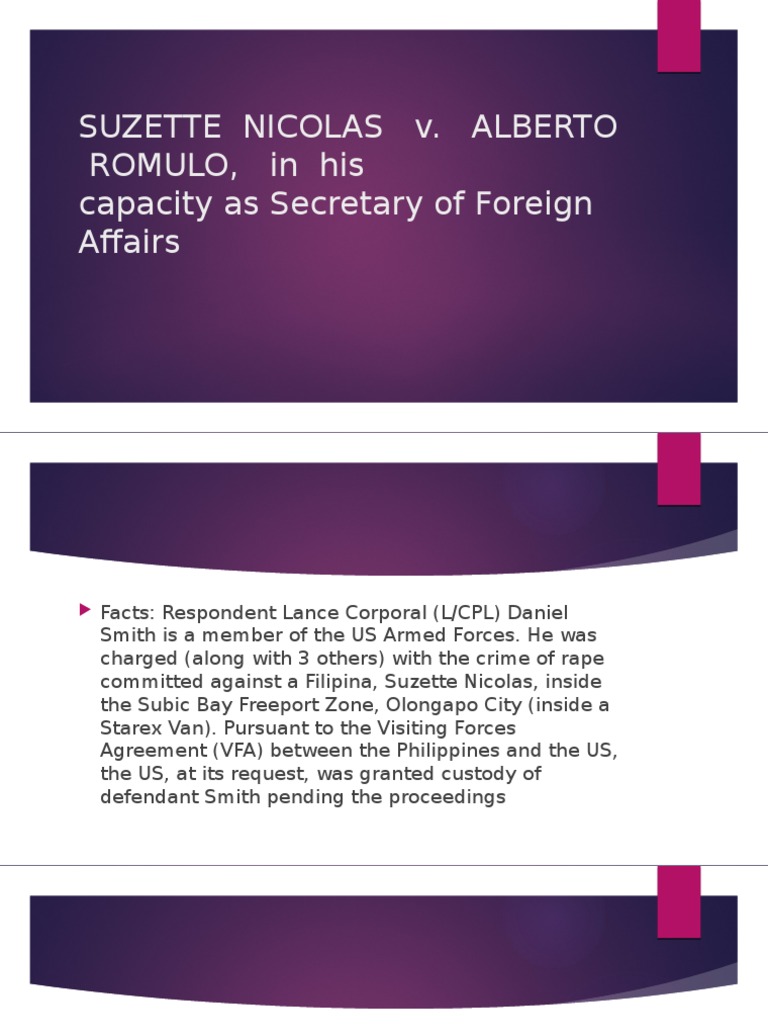 6 SUZETTE NICOLAS V ALBERTO ROMULO | PDF | Remand (Detention) | Sovereign Immunity