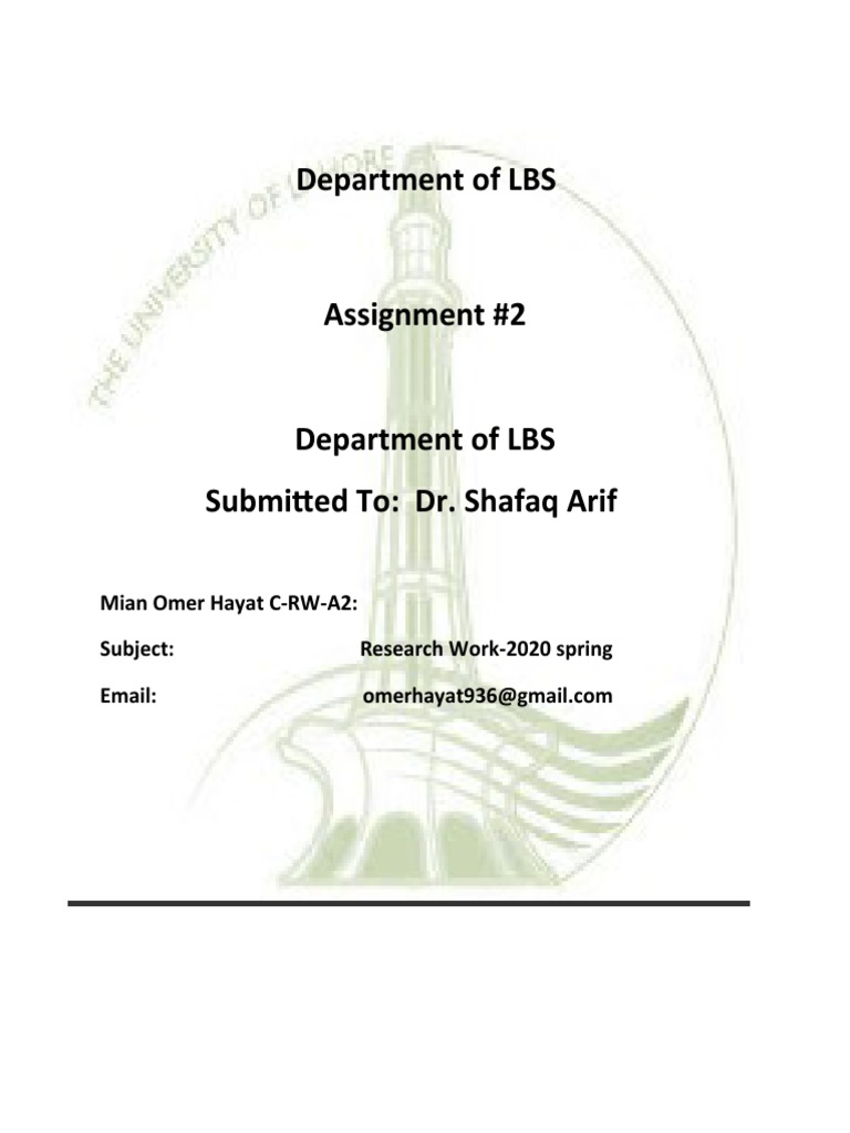 Mian Omer Hayat C-RW-A2 | PDF | Academia | Inquiry