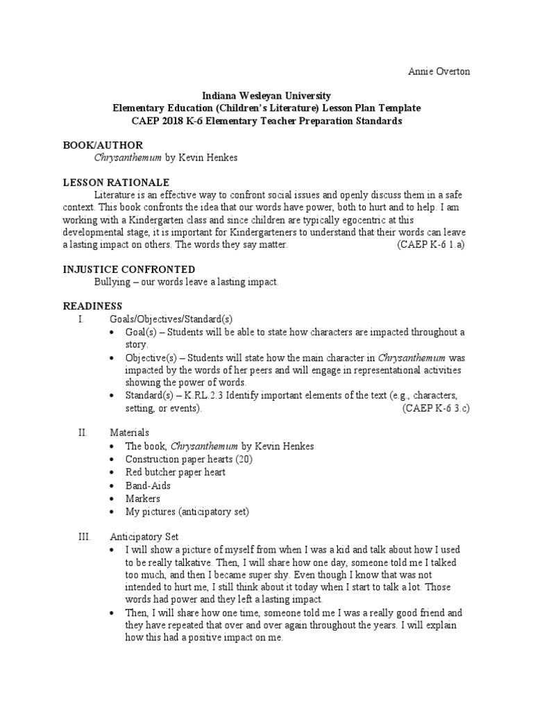 Read-Aloud Lesson Plan | PDF | Classroom | Lesson Plan