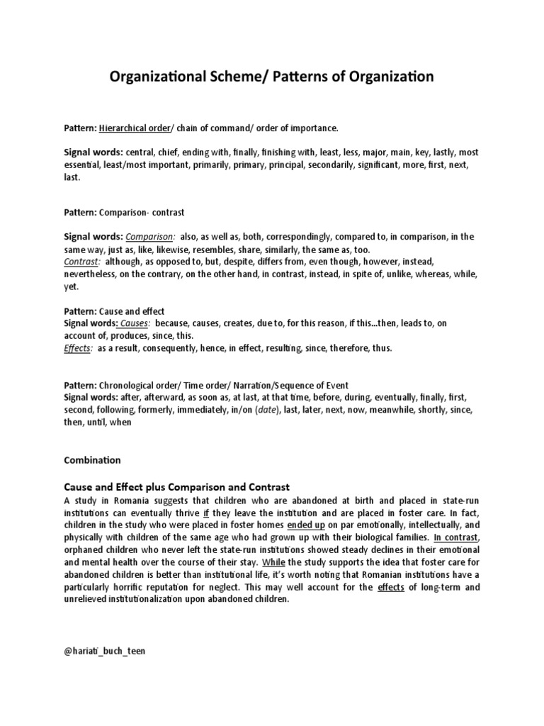 Organizational Scheme | PDF