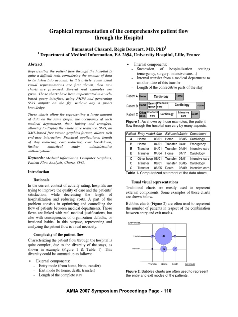 Patient Flow-Graphical Representation | PDF | Graphics | Areas Of ...