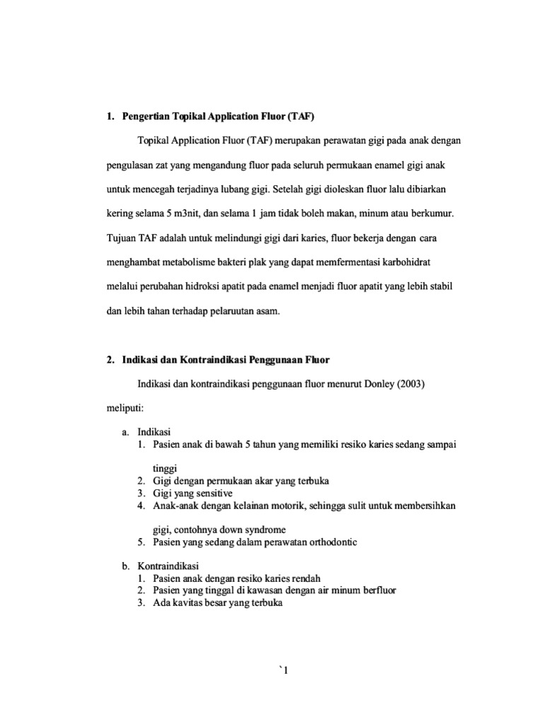 Topikal Aplikasi Fluor PDF | PDF