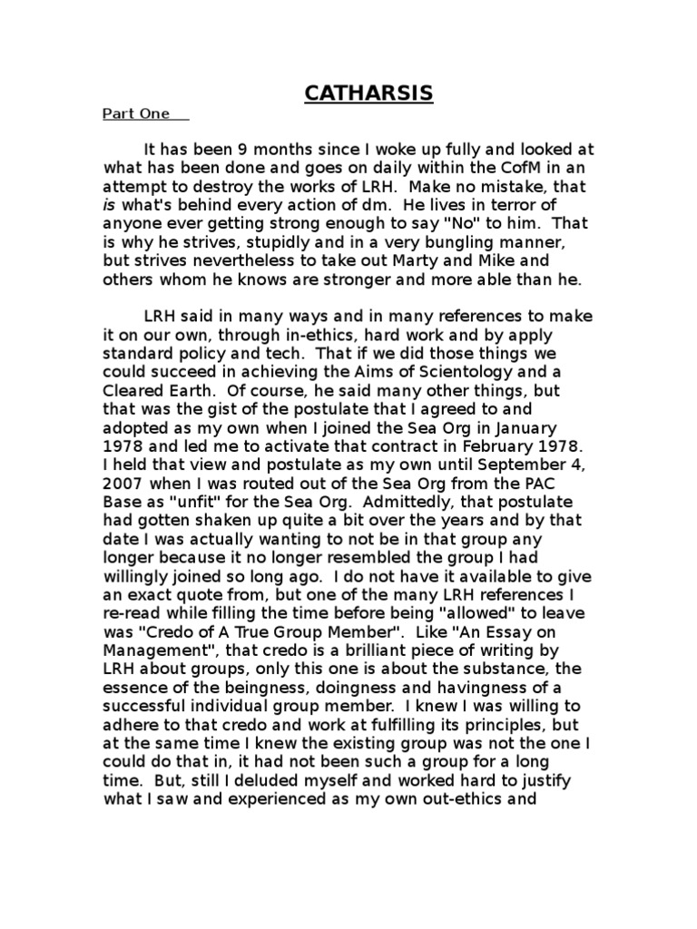 Catharsis | PDF