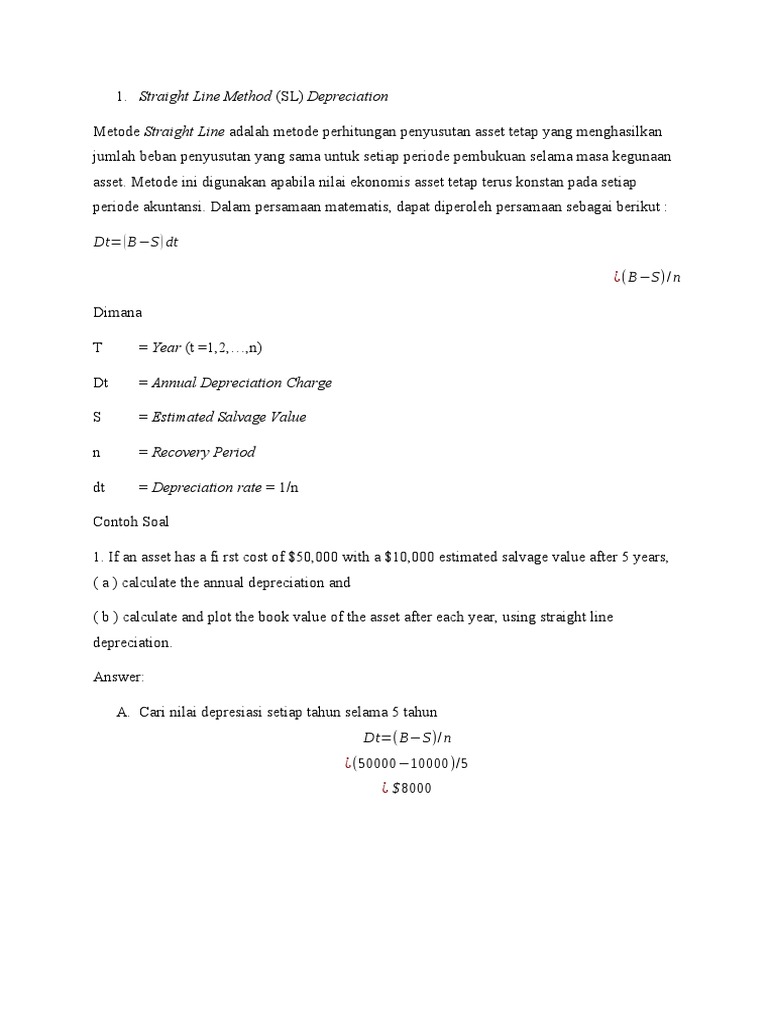Straight Line Method | PDF