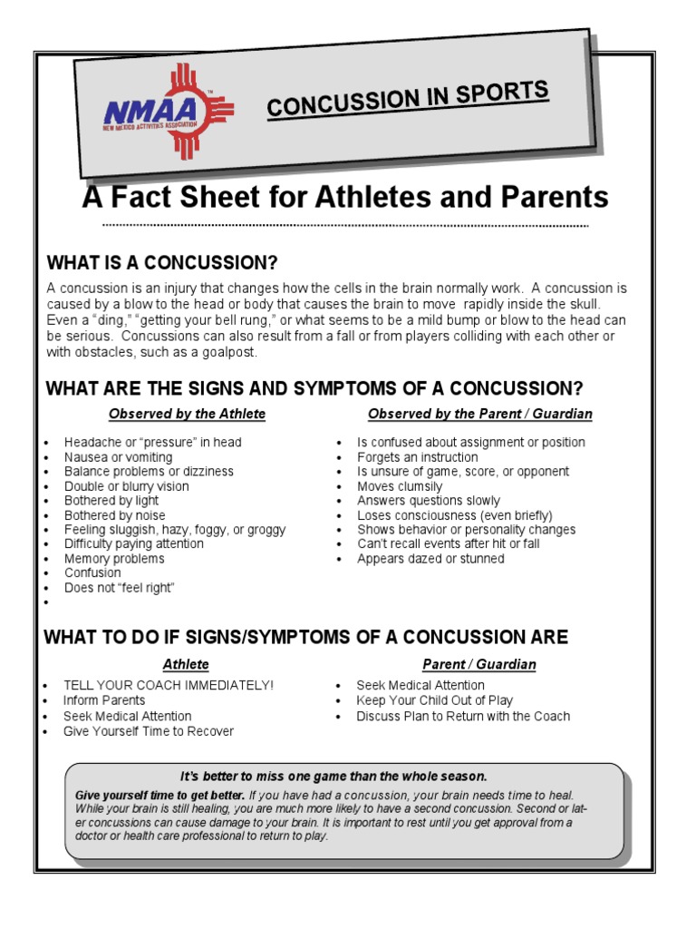 Facts For Families | PDF | Concussion | Brain